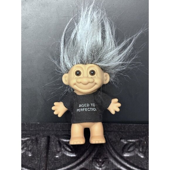 Russ | Accents | Vintage Russ Aged To Perfection Troll Doll Gray Hair 8 ...